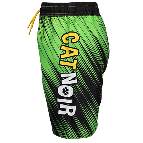 Miraculous Cat Noir Little Boys Pullover Swim Rash Guard Swim Trunks Green 5