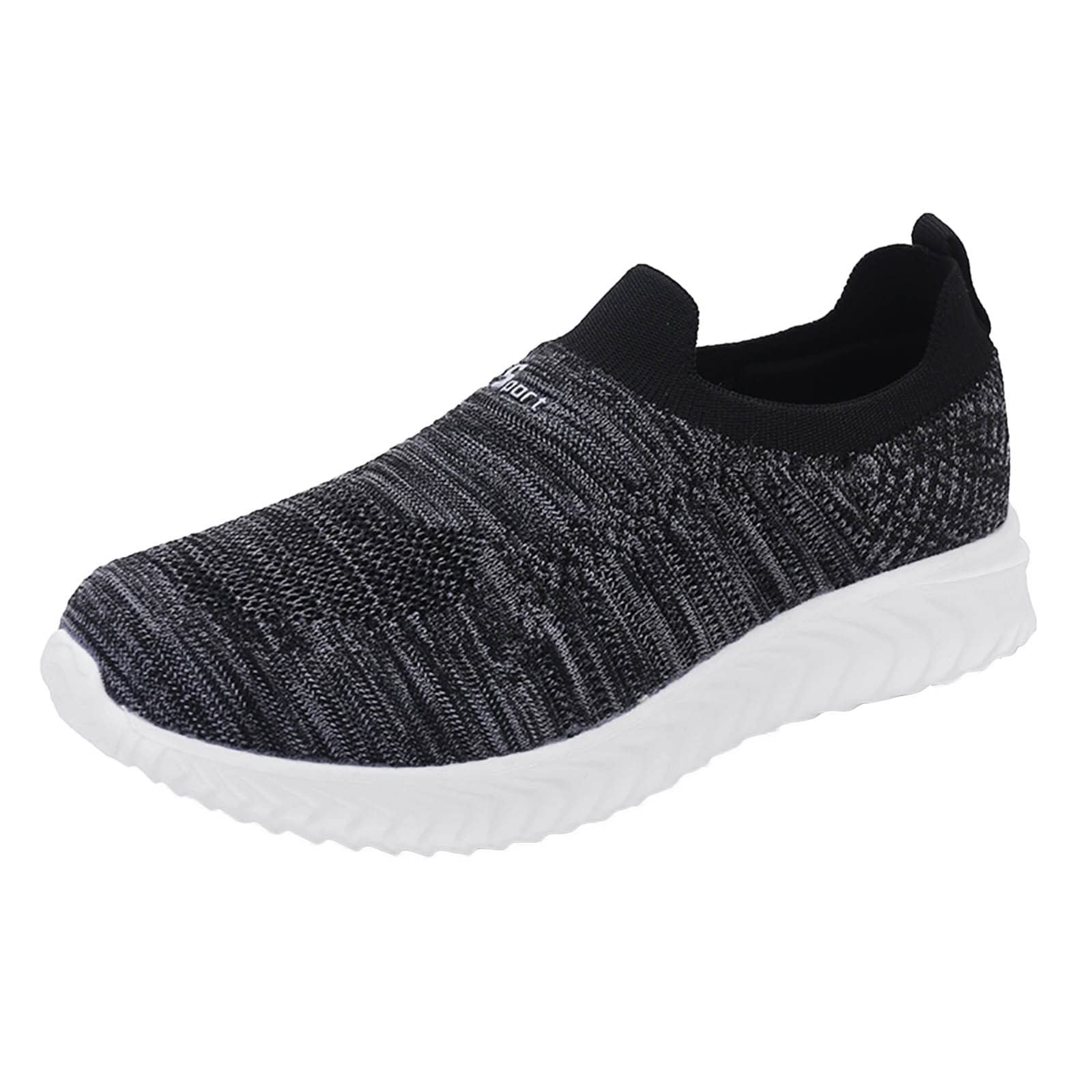 FASDNENDYS Men Couple Shoes Summer Large Size Lightweight Mesh Outdoor Non Slip Casual Running Shoes Men Sneaker Size 10 Grey