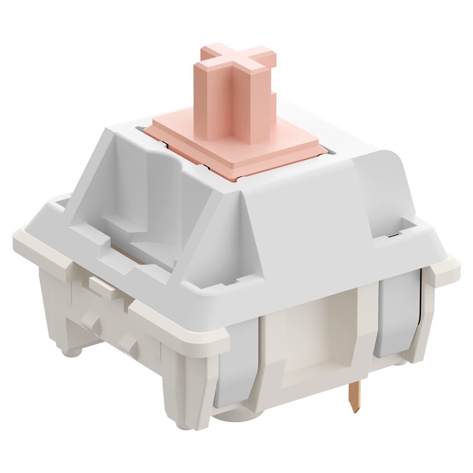 HELOIA Feker x Smoked Pink Switch for Mechanical Keyboard DIY - Linear Keyswitch 3 Pins 60gf for Mechanical Gaming Keyboards - Pre Lubed (45PCS, Smoked Pink Switch)