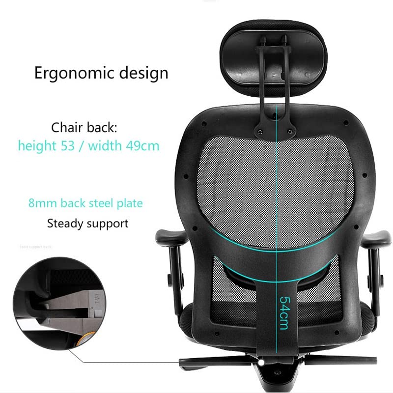 IRDFWH Ergonomic Computer Chair Home Swivel Chair Boss Seat Thicken Cushion Comfortable Reclinable Office Chair Sync Back Function