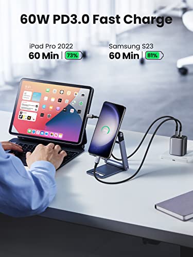 UGREEN USB C Charger Cable 2-Pack 60W PD 3.0 USB C Cable Compatible with Samsung Galaxy S23/22/Z Fold/Z Flip, Google Pixel 7/6A MacBook Air iPad Pro/Mini iPad 10, PS5, Switch, etc. 6.6FT