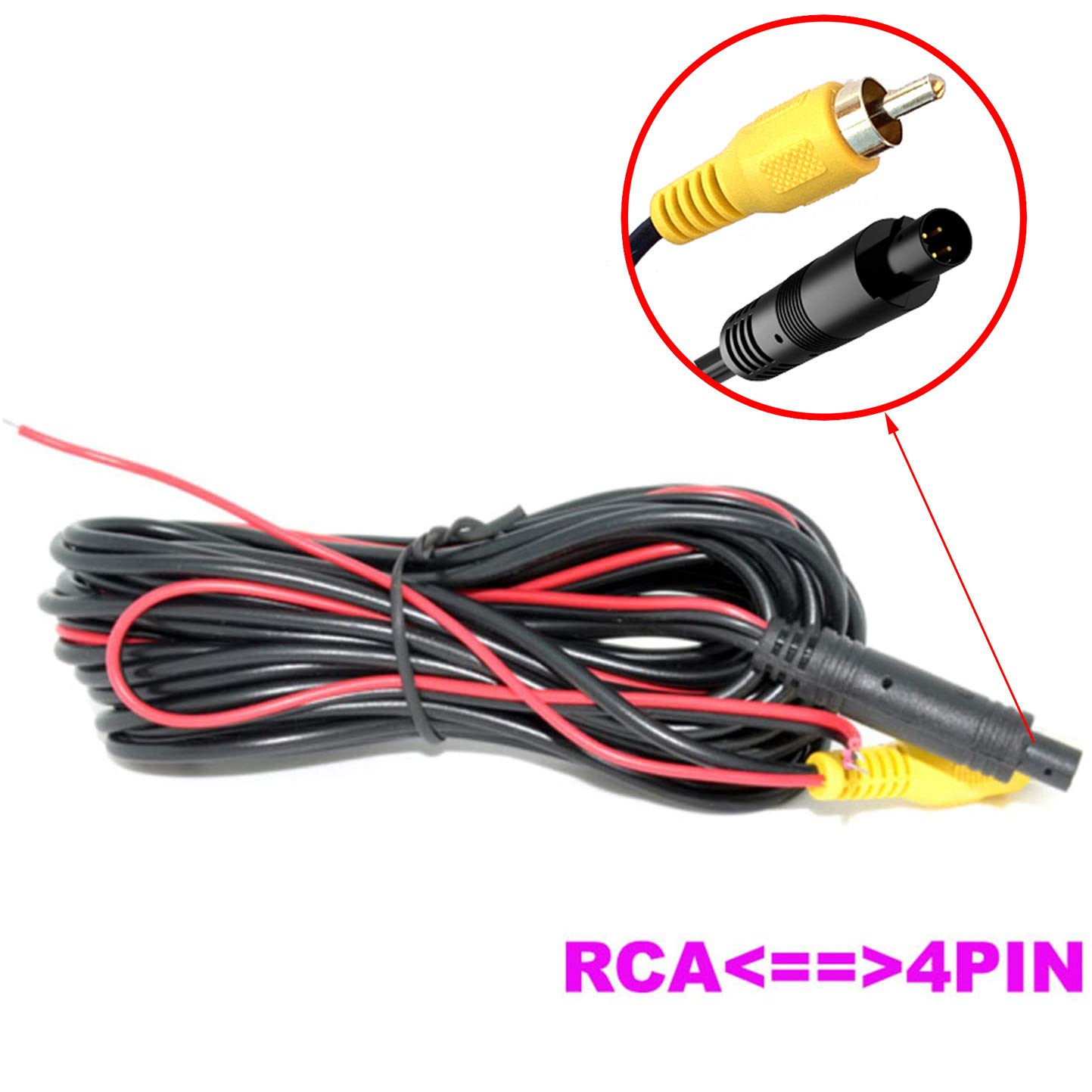 eHANGO Car Rear View Camera with 4 Pin to RCA Cable Bracket License Plate Lights Housing Mount for Ford Mondeo/Ford Fusion/Ford Fiesta/Ford Classic/Ford Ikon/Ford Flex (12 LED)