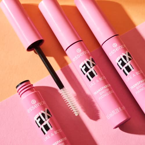essence | Fix It Like A Boss Transparent Brow Fixing Gel | Long Lasting, Fast Drying Brow Sculpting Gel | Free From Oil, Parabens, & Microplastic Particles | Vegan & Cruelty Free