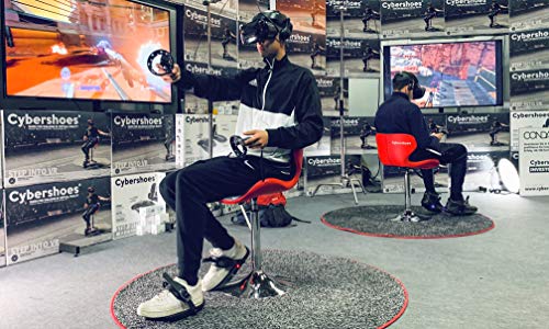 Cybershoes for STEAM VR - PC-Version - Use with Your VR Headset for Walking or Running in VR Games. Includes CYBERCHAIR and CYBERCARPET. Experience The Power of Virtual Reality Gaming.