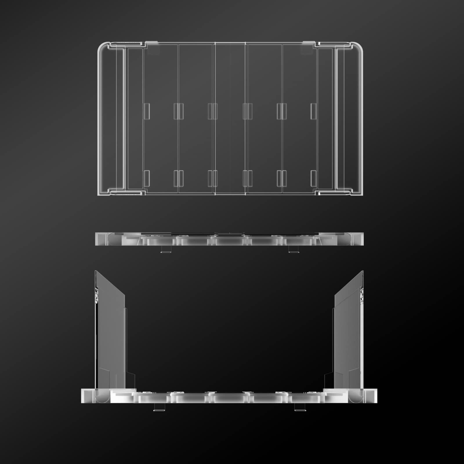 ECHZOVE Premium Game Card Case for Switch OLED, Switch Card Case Cartridge Game Card Display Cabinet Box, Crystal Clear Game Cartridge Holder Fit Switch OLED Charging Station (10 Slots)