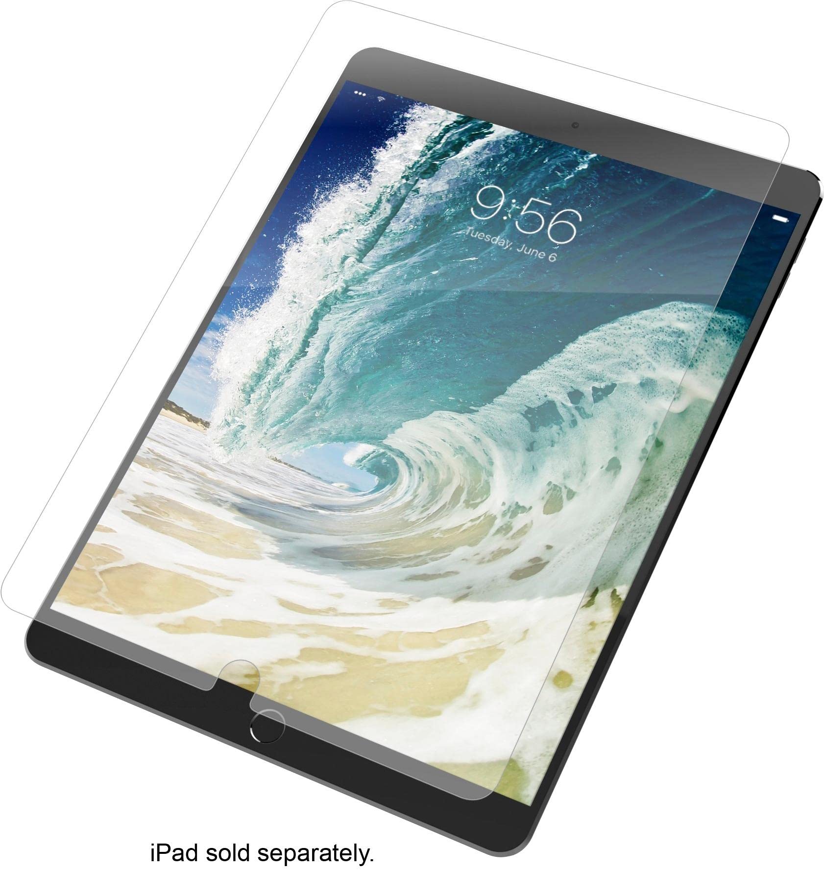 ZAGG InvisibleShield Glass+ Screen Protector for iPad Pro 10.5 and iPad Air 3 (3rd Generation, 2019) - Tempered Glass, HD Clarity, Smudge Resistant, Impact and Scratch Protection - Crystal Clear