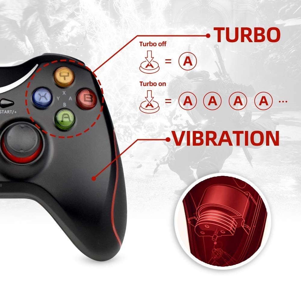 ZD T Gaming Wired Gamepad Controller Joystick for PC(Windows XP/7/8/8.1/10) / Playstation 3 / Android/Steam - Not Support The Xbox 360/One (T-wired)