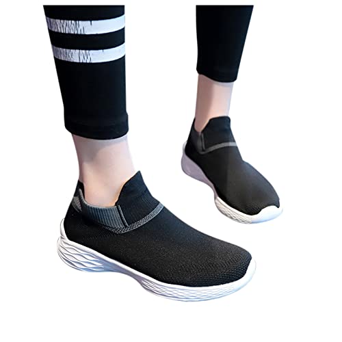 FASDNENDYS Solid Running Mesh Breathable Foot Color Ladies Fashion Women's Athletic Water Shoes for Women Grey
