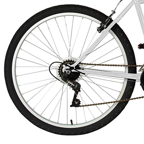 Cycle Force Rigid Mountain Bike, 26 inch Wheels, 18 inch Frame,Men's Bike, White