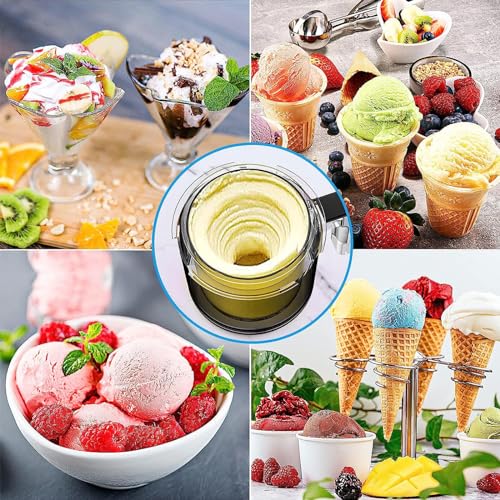 Creami Pints and Lids - 4 pack, for Ninja Creami,16 OZ Icecream Container Reusable,Leaf-Proof Compatible with NC299AMZ,NC300s Series Ice Cream Makers