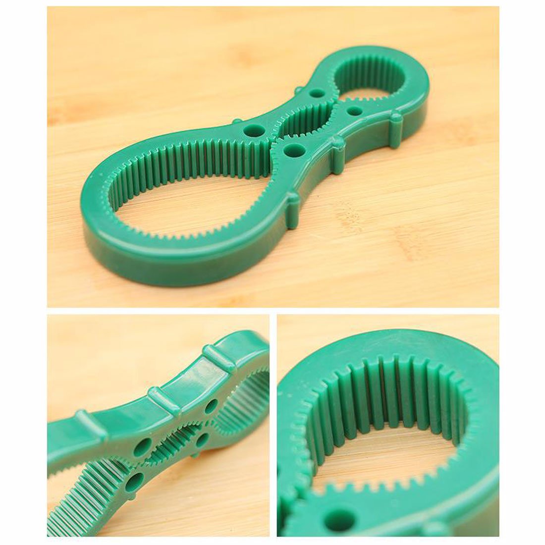 GARASANI 3 in 1 Kitchen Tool Silicone Easy Arthritis Jar Opener Convenience multi-function Jars/Bottles Wine Opener Kitchen Tool (Green)