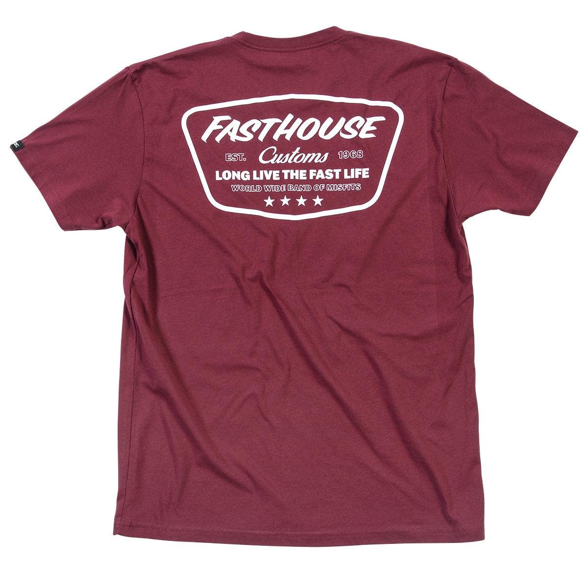 FASTHOUSE Crest Tee (Maroon, X-Large)