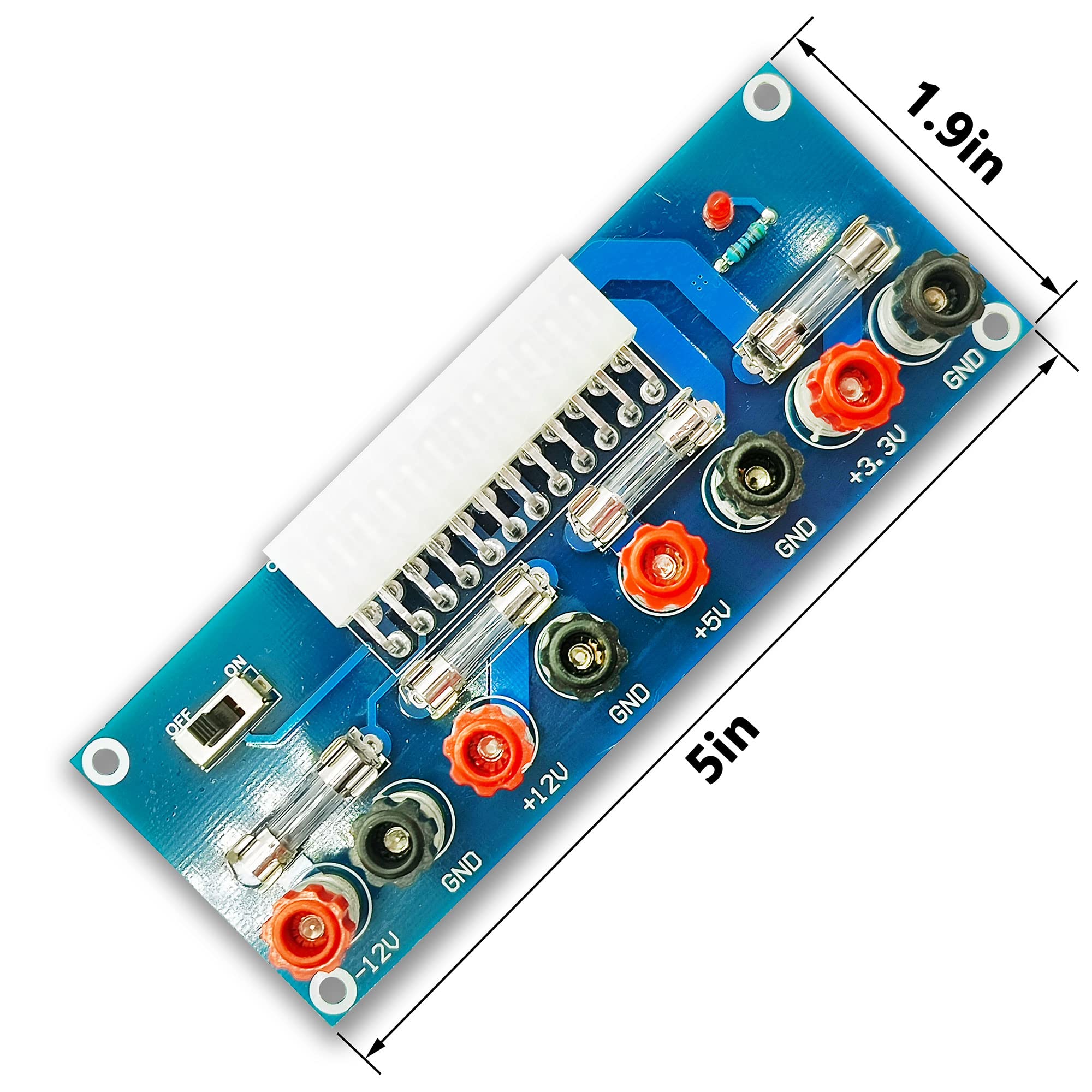 Hyhpsjiee 3pcs 24 Pin ATX Power Supply Breakout Adapter Module Desktop Computer Chassis Computer PC Power Supply Breakout Module Adapter 12V 5V 3.3V ATX Transfer Board.