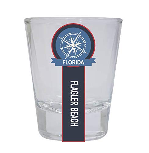 Flagler Beach Florida Nautical Souvenir Round Shot Glass
