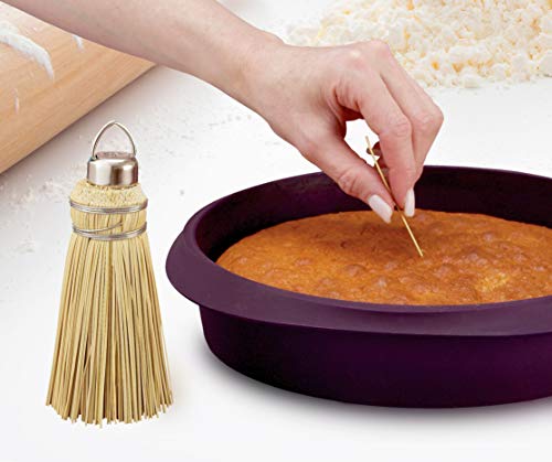 HIC Kitchen Amish Broom Cake Tester, 100-Percent All Natural Corn Husk, Made in America, 6-Inches Tall