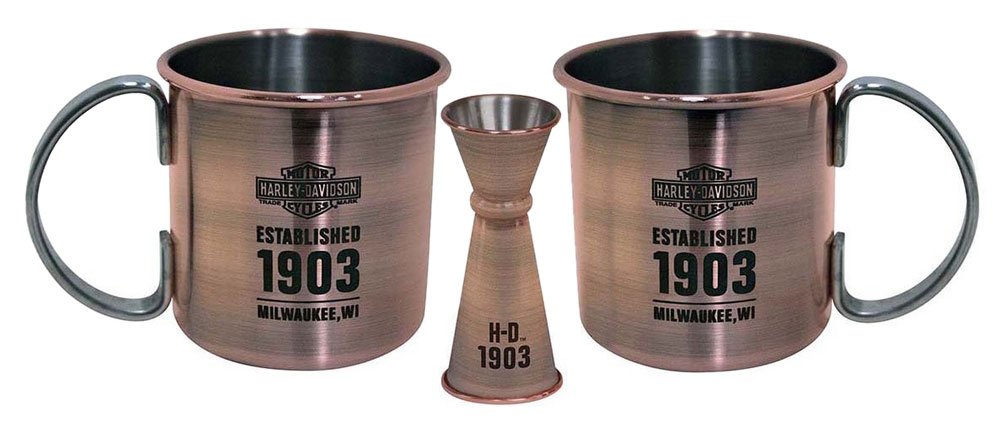 Harley-Davidson Moscow Mule Set, Antique Copper Finish, 16 oz. HDL-18609
