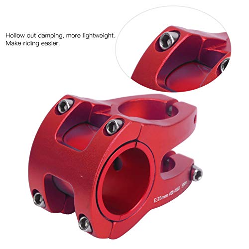 Dilwe Mountain Bike Stem, Aluminum Alloy 31.8/35mm Bike Stem Short Handlebar Stem Cycling Accessory(red)