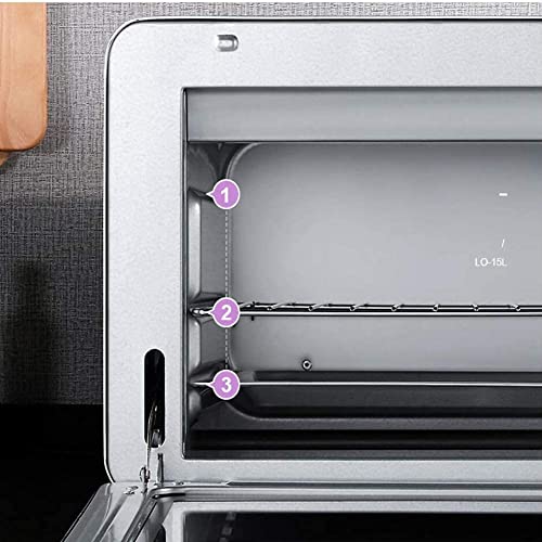 Compact Toaster Oven Cooker for Bread, Bagels, Cookies, Pizza, Paninis More with Baking Tray, Rack + Auto Shut Off Feature (Purple) (Purple)