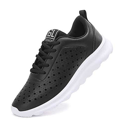 FASDNENDYS Women's Simple and Fashionable Hollow Round Head Solid Color Lightweight Breathable Soft Bottom So Shoes Kids Black