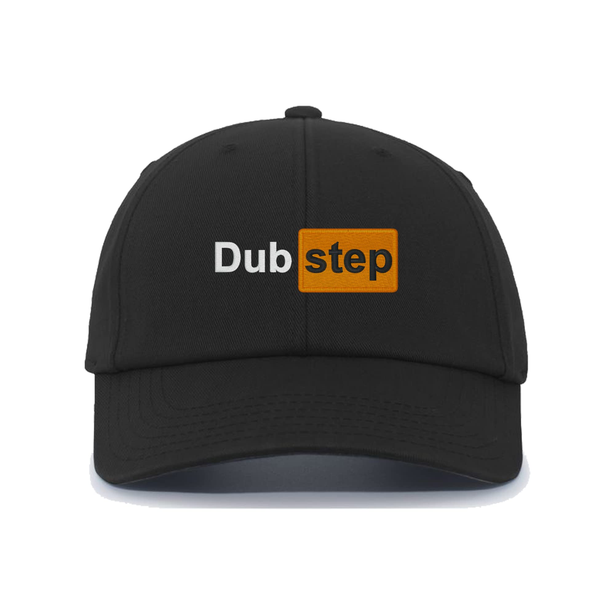 EDM AF Dubstep Dad Hat Rave Festival Clothing Accessories Mens Womens Cap Unisex Adjustable, Black W/ Multi Colored Thread, 6 5/8-7 3/8