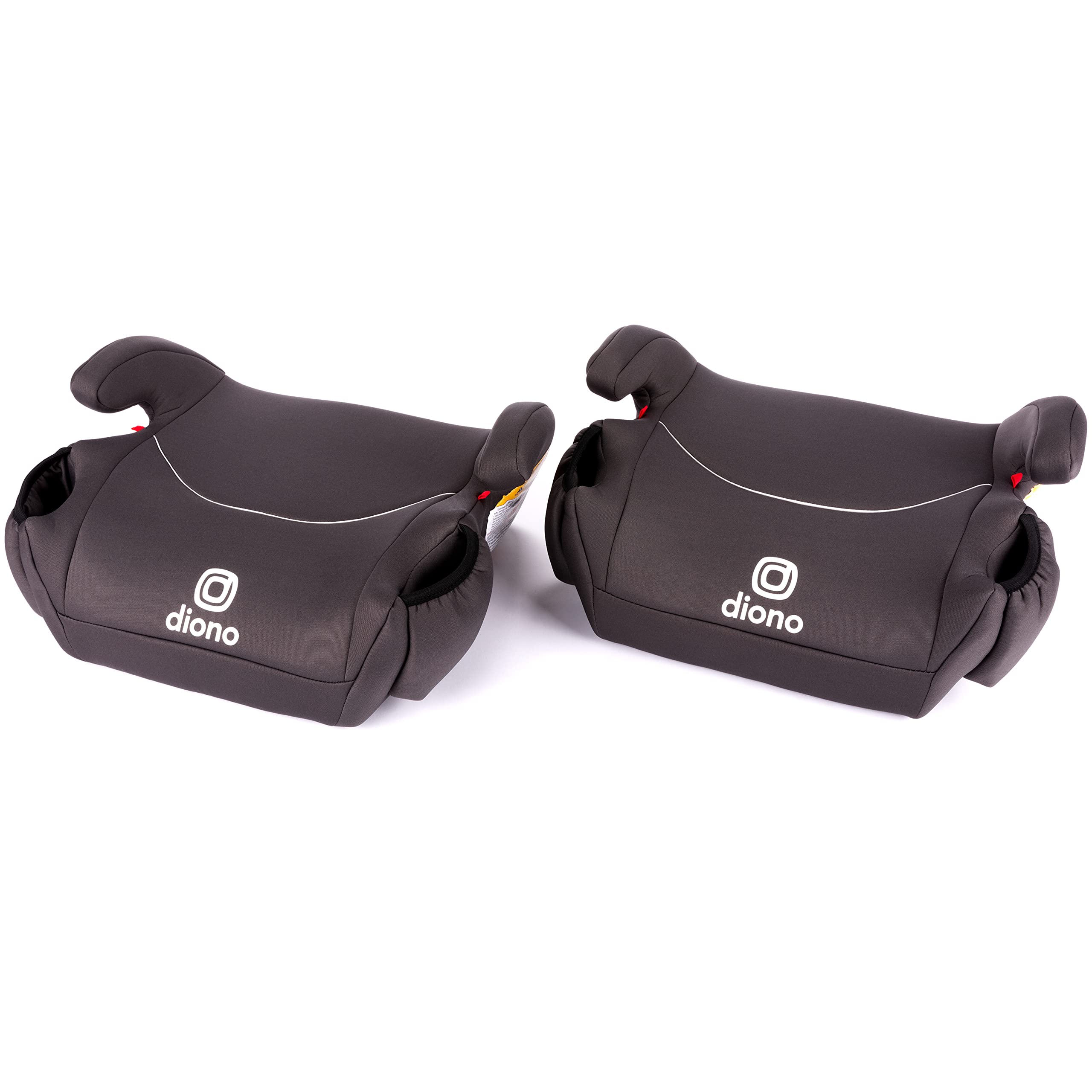 Diono Solana, No Latch, Pack of 2 Backless Booster Car Seats, Lightweight, Machine Washable Covers, Cup Holders, Charcoal