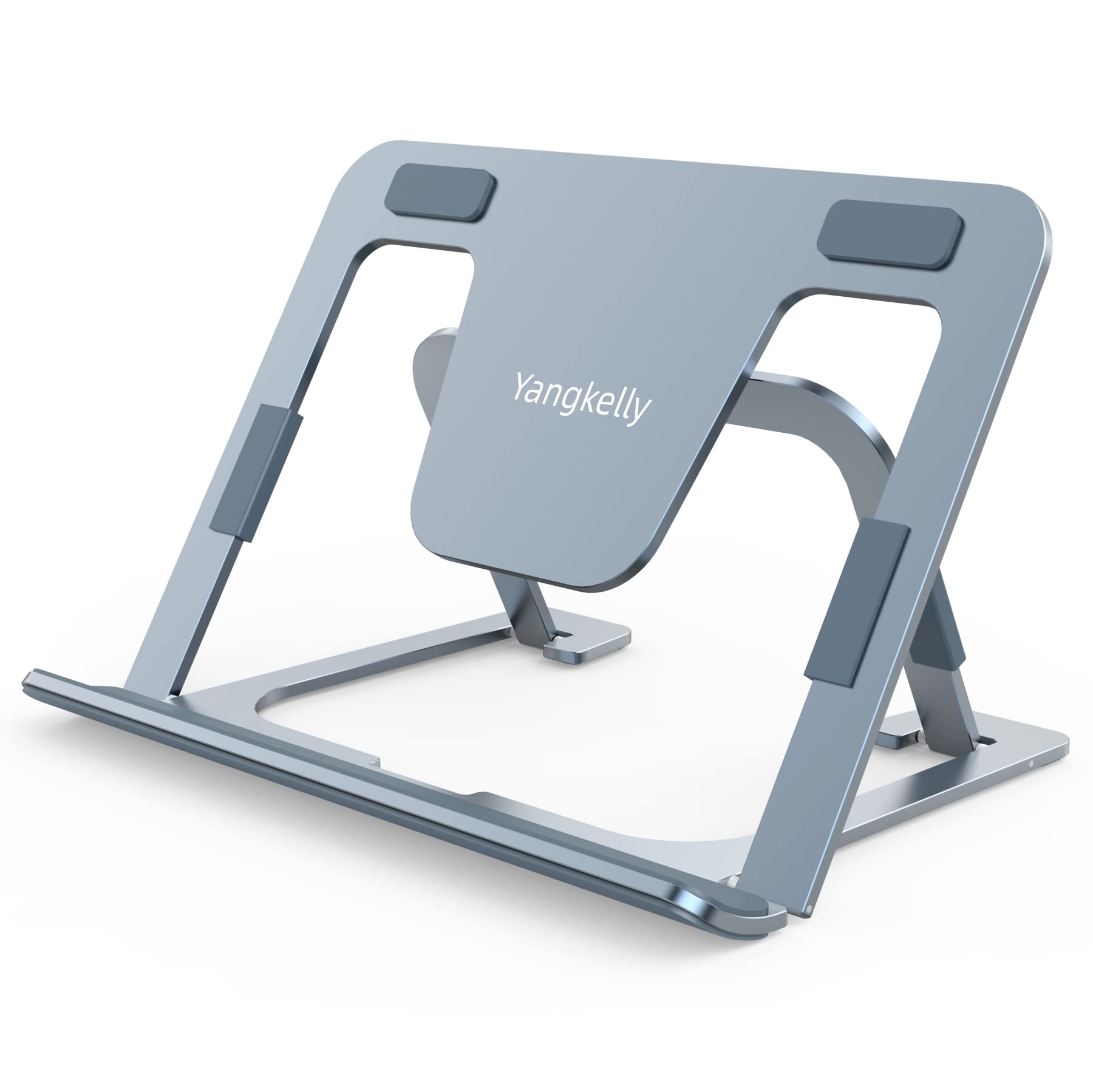 Yangkelly Tablet Stand Foldable and Adjustable, Aluminum Alloy Desktop Holder Drawing Stands Dock for iPad 7 to 12.9, Foldable Mobile Phones, Surfaces etc (Space Gray)