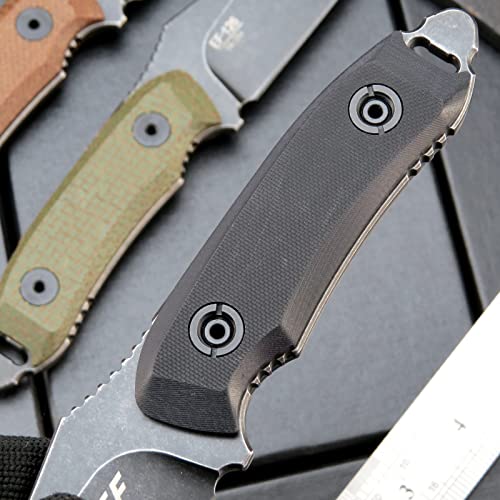 Eafengrow EF126 Fixed Blade Knife 14C28N Steel Blade, G10 Handle Full Tang Fixed Knife for Outdoor Camping Hunting Survival EDC Tool Knife(Black)