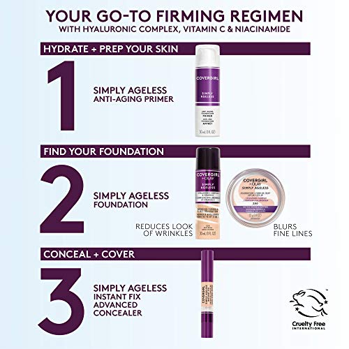 CoverGirl Face Products CoverGirl & Olay Simply Ageless Foundation, Medium Light 235, 0.40-Ounce Package