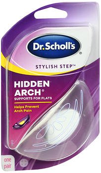 Dr. Scholl's Stylish Step Hidden Arch Supports For Flats - 1 pair, Pack of 4
