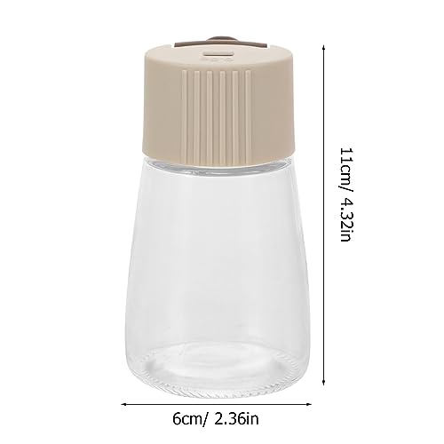 Terrarium Glass Spices Jars 4pcs Barbecue Salt Pepper Sugar Shaker Container Seasoning Shakers Bottles Refillable Bottle Dispenser for Camping Travel Home Glass Containers
