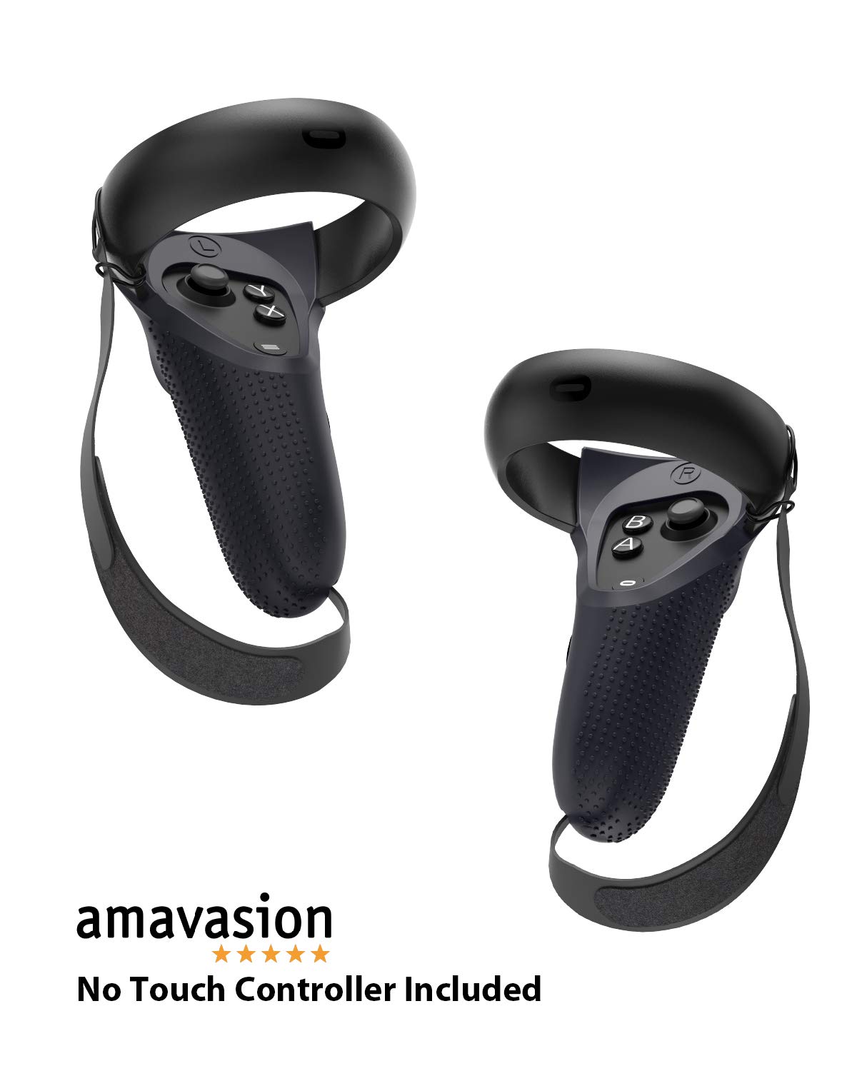 Compatible with Oculus Quest Touch Controller Grip Cover, Amavasion Soft Silicone Accessory Cover with Anti-Throw Handle Strap