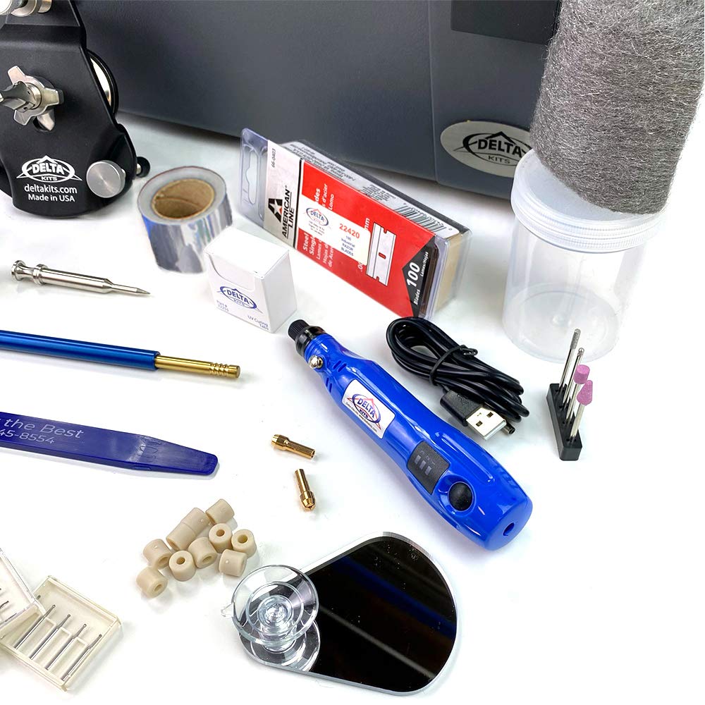 Delta Kits Windshield Repair System - Complete Mobile Auto Glass Repair Kit - Professional Grade - EZ-250S Mobile