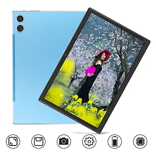 DAUERHAFT 10 Inch Tablet, 8 Core CPU Tablet PC, 8GB 256GB Tablet, IPS Screen HD Tablet, 4G LTE 5G WiFi Tablet, 7000mAh, Fast Charging Support Calling Tablet for Android 12(Blue)