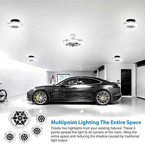 High Bay Light 12000 Lm Daylight Garage Ceiling Light, 120w Led Warehouse Lights for Loft Basement Home Office ( Color : Black )