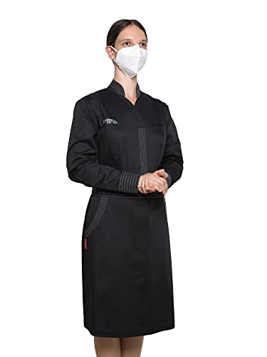Medical Lab Coat For Women (Black) (8/M)