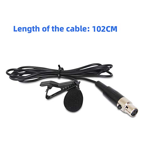 Depusheng Professional 3 Pin XLR TA3F Lavalier Lapel Tie Clip Cardioid Condenser Microphone for PC Wireless Bodypack Transmitter