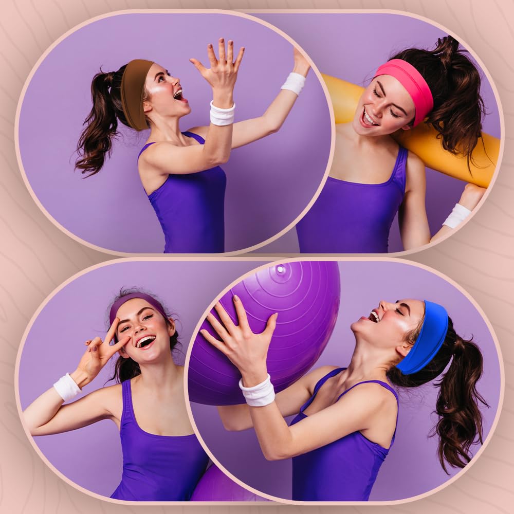 CoverYourHair Wide Headbands for Women - Cotton Thick Headbands for Women - (12 Pack Wide Headbands)
