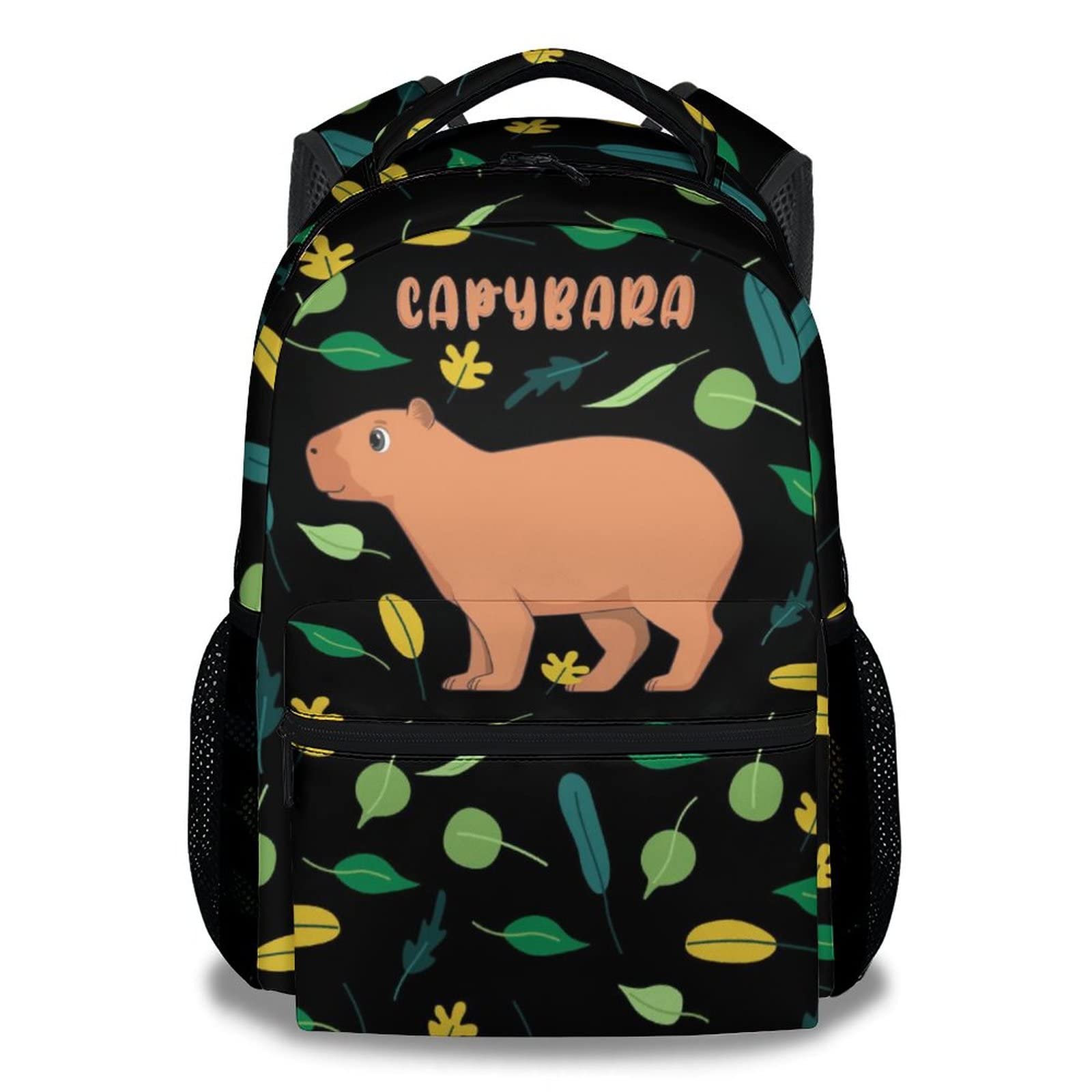 CUSPCOD Capybara Backpack for Girls Boys, 16 Inch School Bookbag with Adjustable Straps, Travel Bag Durable, Lightweight, Large Capacity