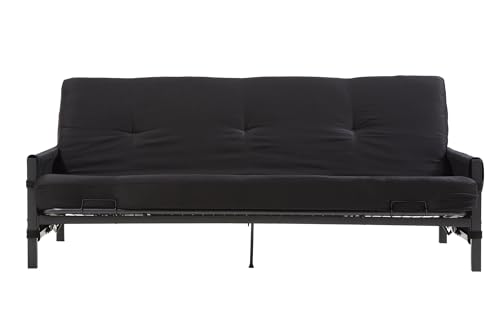 DHP Fairview Storage Futon with 6" Mattress, Black