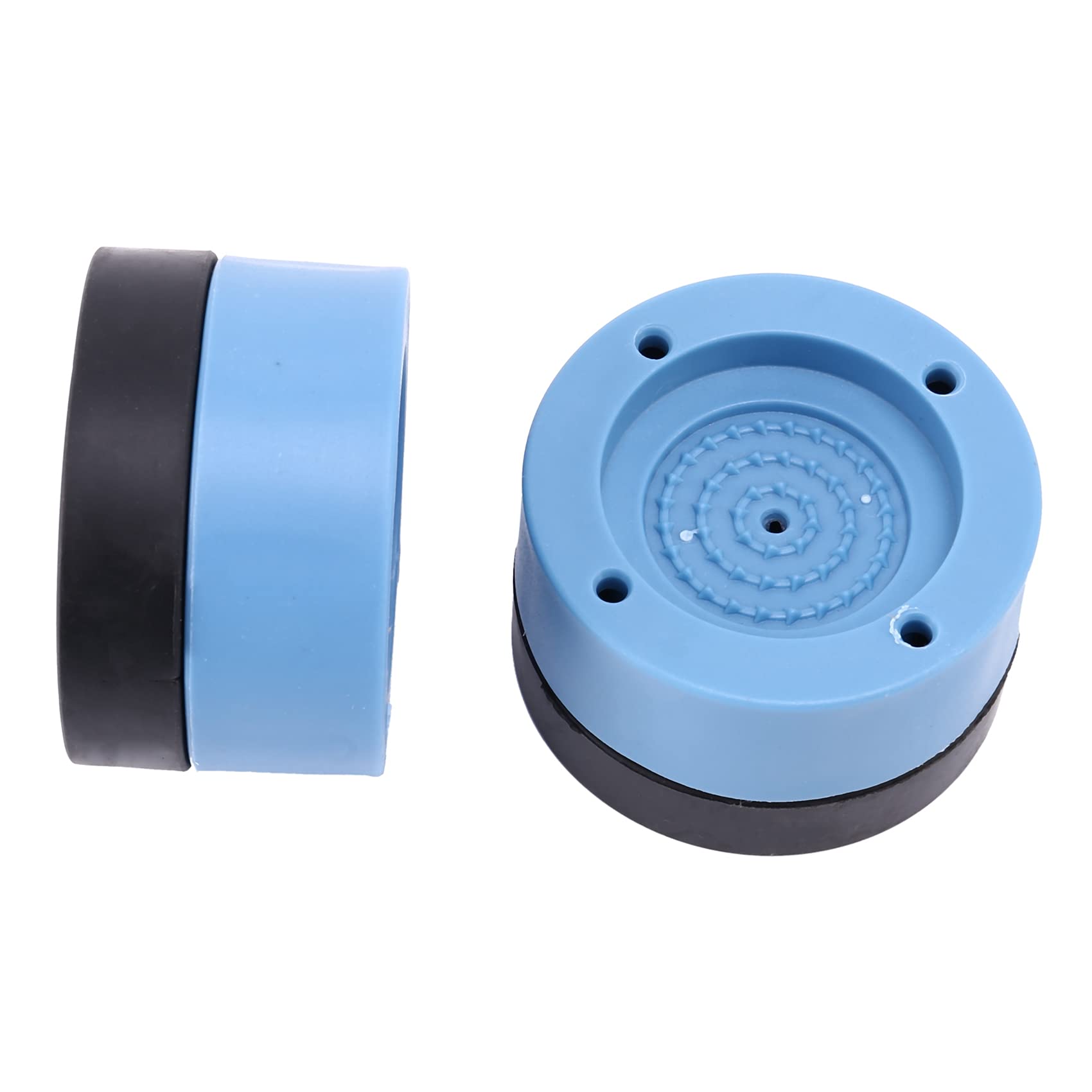 Cusstally 4 Pcs/Set Anti-Vibration Pads Rubber Noise Reduction Vibration Anti- Foot Mount for Washer and Dryer Adjustable Height Washing Machine Mat (Blue)