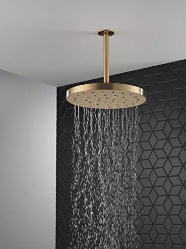DELTA FAUCET 52160-CZ25 Delta H2Oknietic Single Setting UltraSoak Shower Head, 2.5 GPM Water Flow, Champagne Bronze