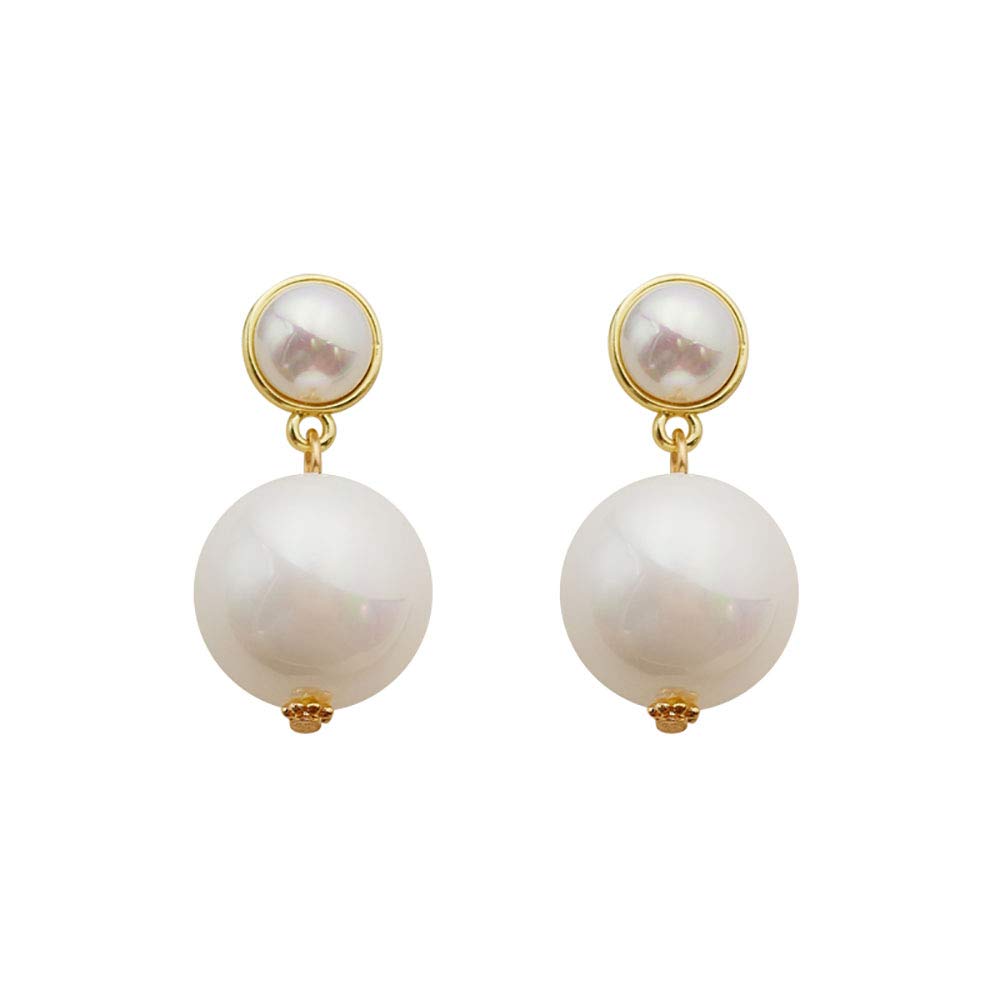 Denifery 925 Sterling Silver Long Tassel Earrings Pearls Earrings Dangle Earrings Bohemian Statement Earrings for Women Wedding Daily Party