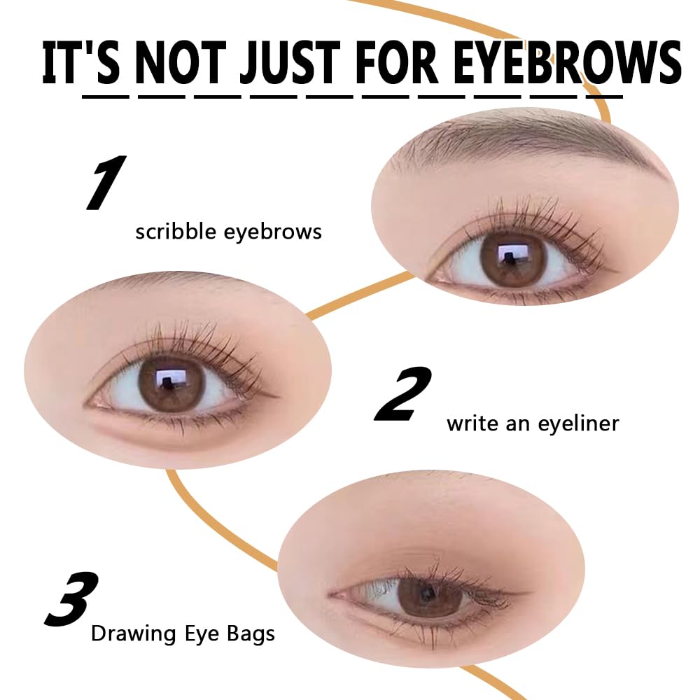 Eyebrow Cream Powder, With Eyeliner pencil,Eyebrow knife,Long Lasting Waterproof and Smudgeproof Natural Looking Brows (Dark Brown)