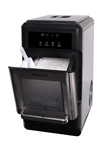 Frigidaire EFIC235-AMZ Countertop Crunchy Chewable Nugget Ice Maker, 44lbs per day, Self Cleaning Function