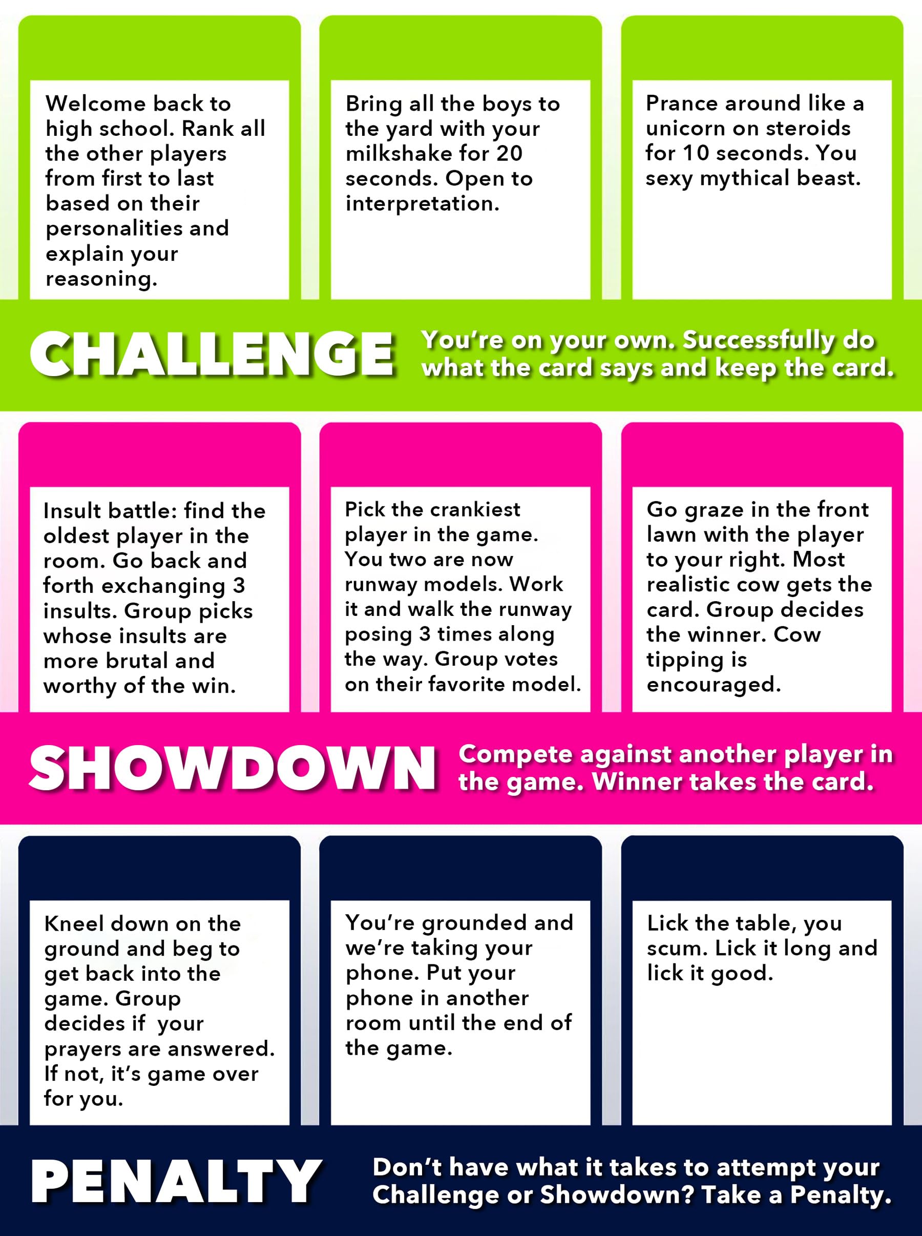 WHATEVER: The Party Game of Awkward Challenges – Hilarious Truth or Dare Style Party Game for Group Game Nights, Bachelorette Parties, and More.