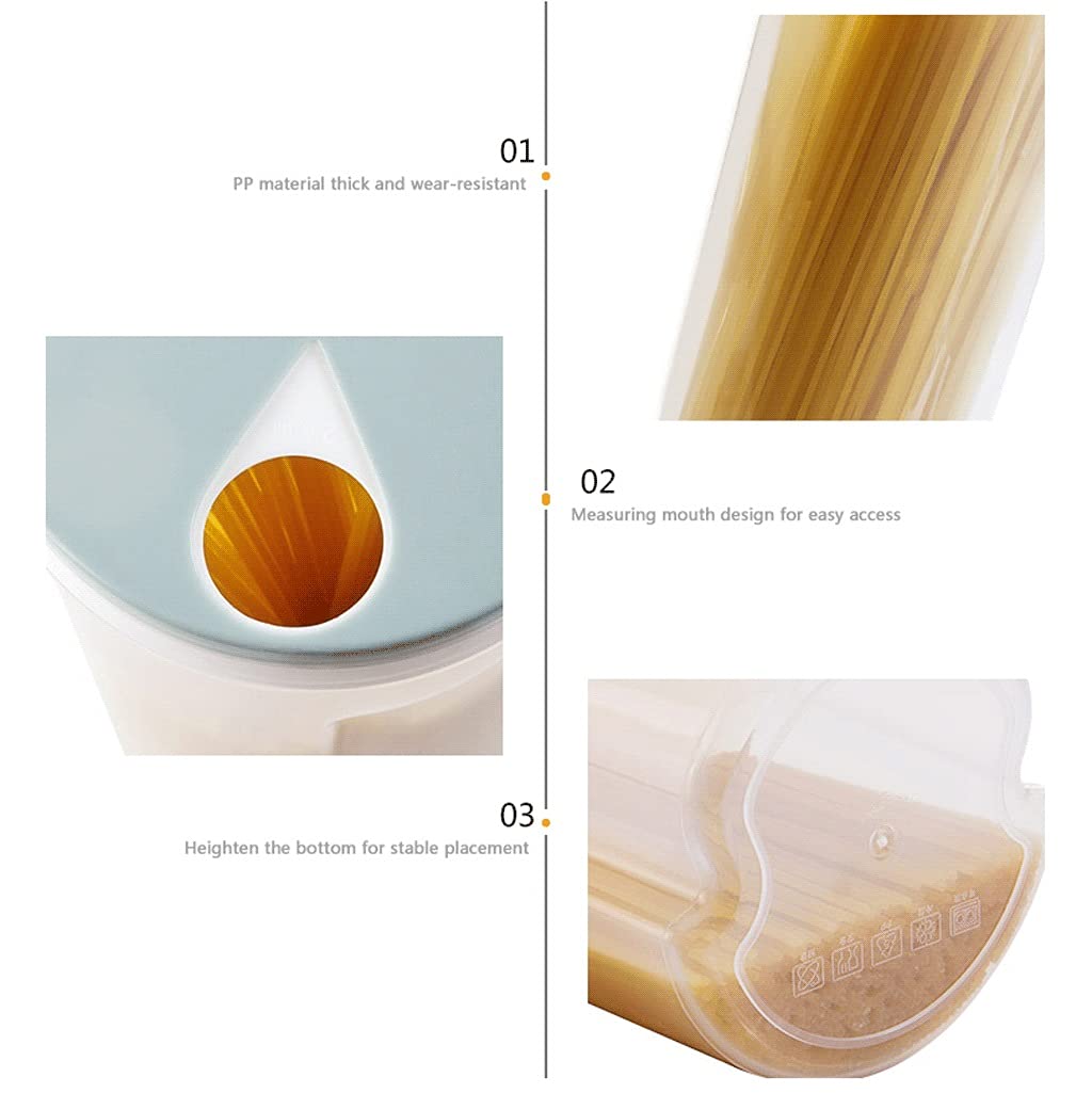FSHAN Kitchen Jars 2L Tall Clear Spaghetti Pasta Storage Container with Adjustable Lid Plastic Kitchen Food Storage Jar Kitchen Storage Containers Useful Container Set (Color : 1pcs A)