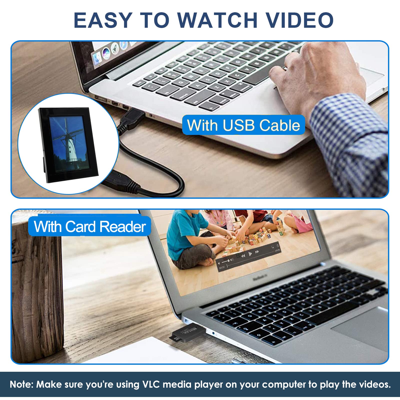 Hidden Camera Photo Frame, 1080P Indoor Mini Spy Surveillance Camera with Motion Detection, No WiFi Needed Nanny Cam for Home and Office