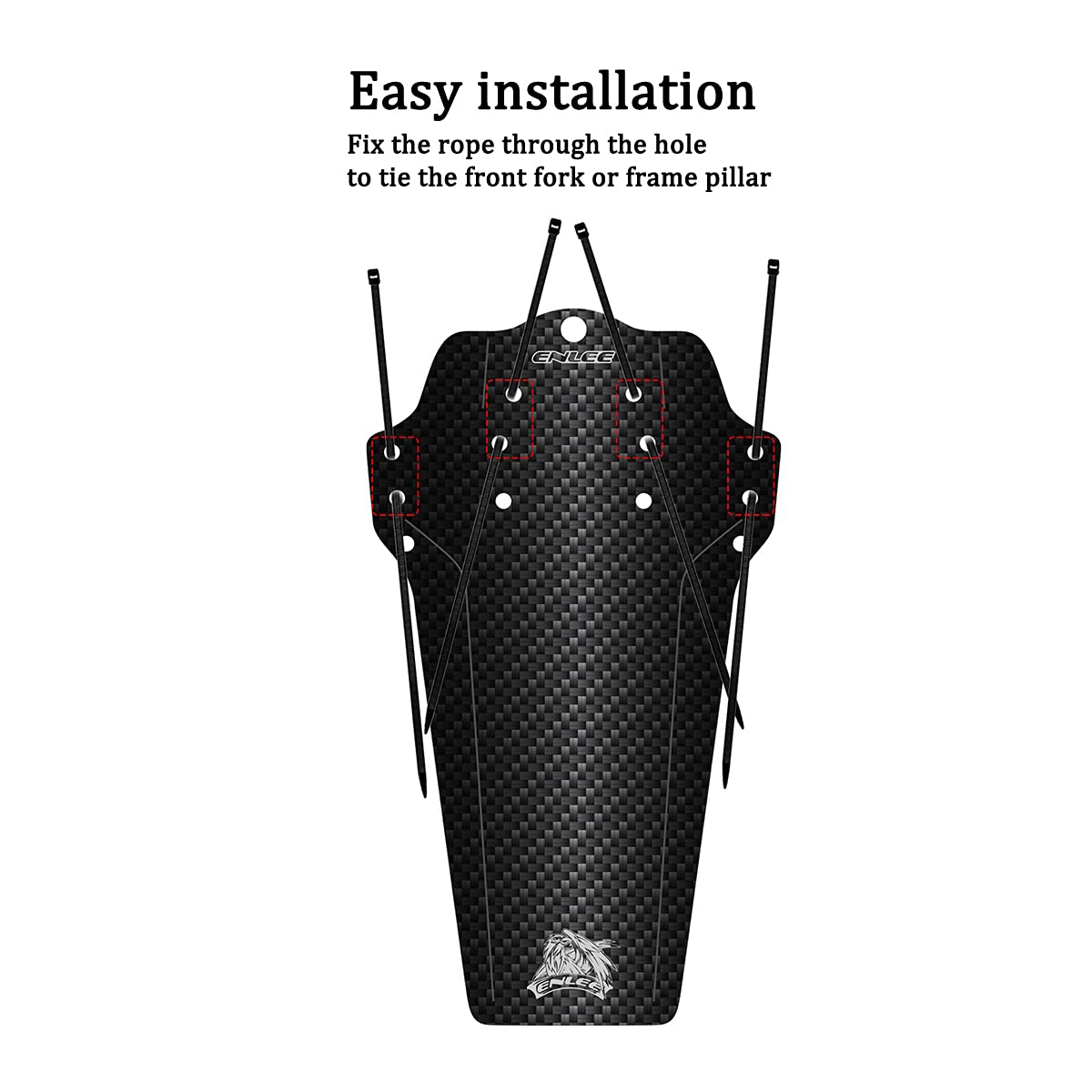 DERVISH 2PCS Mountain Bike Fender, Adjustable MTB Mud Guard, Front and Rear Compatible Mudguards, Easy to Install, Fits 26", 27.5", 29" Fat Tire Bikes and All Disc Brake Bicycles (K2)