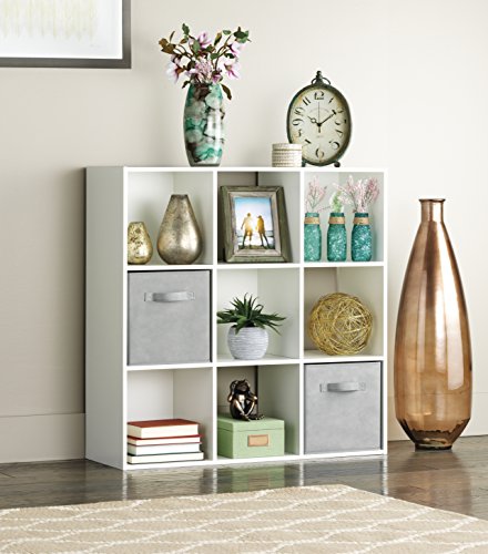 Whitmor 9 Cube Wood Storage Organizer - White (6422-8859-WHT-BB)