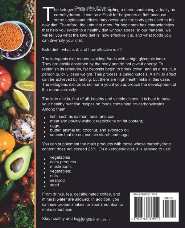 Keto Diet Cookbook With Pictures: Healthy, Delicious and Simple Low-Carb, High-Fat Recipes With The Best Ingredients